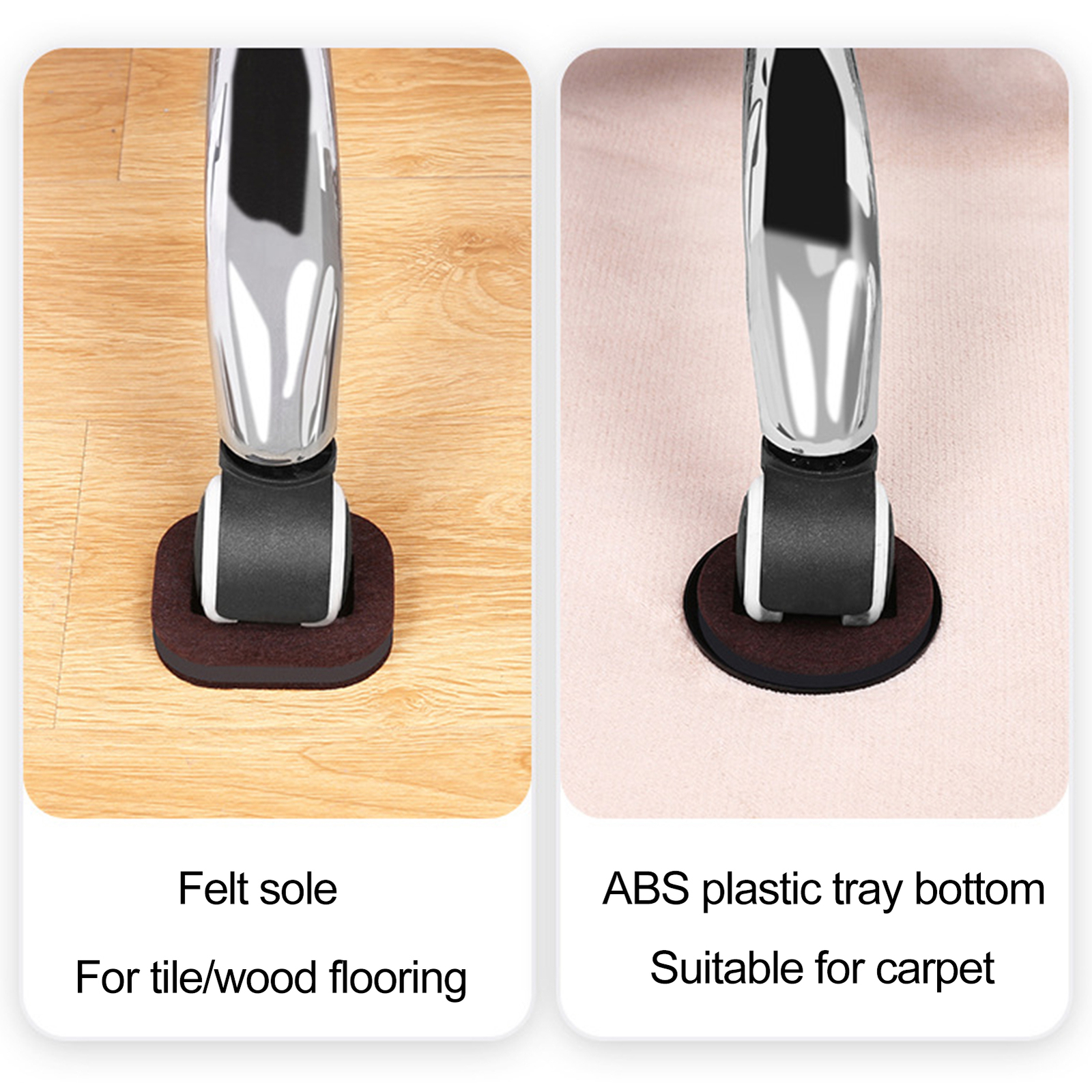 5pcs Chair Wheel Stoppers Durable Fixed Wheels Household Pulley Chair ...