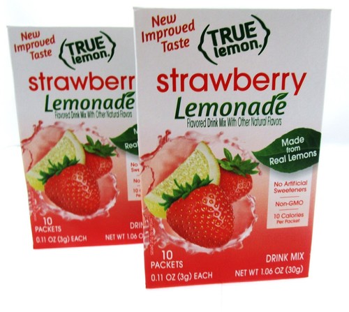 True Lemon ~ Strawberry Lemonade ~ Real Flavor From Real Fruit ~ Lot of ...