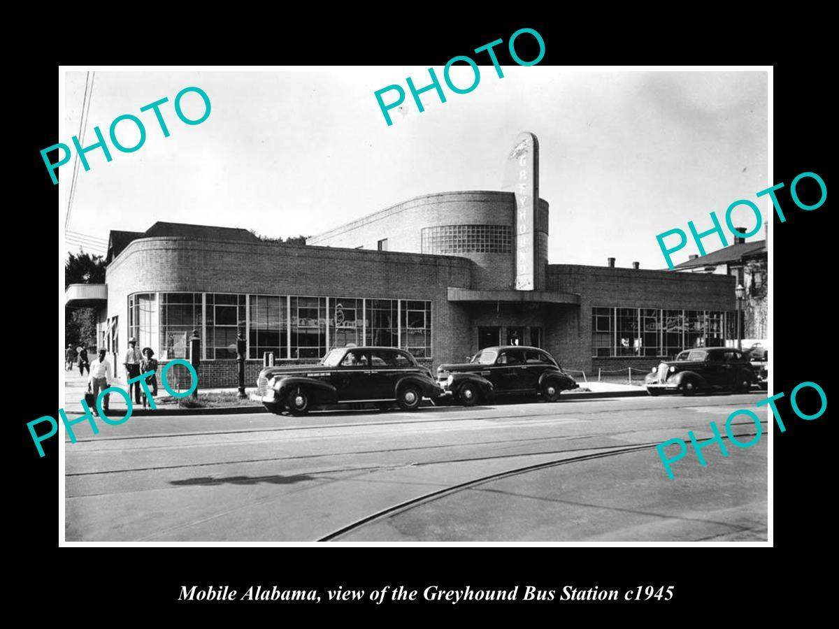 OLD 8x6 HISTORIC PHOTO OF MOBILE ALABAMA THE GREYHOUND BUS STATION ...