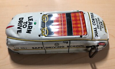 Vintage Marx Windup Toy DUAL CONTROL DRIVER LEARN TO DRIVE TRAINING CAR ...