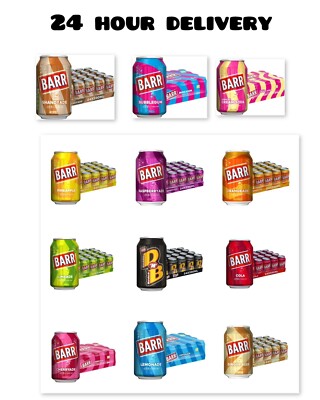 BARR since 1875, 24 pack Fizzy Drink Cans, No Sugar, 24 x 330 ML UK you ...