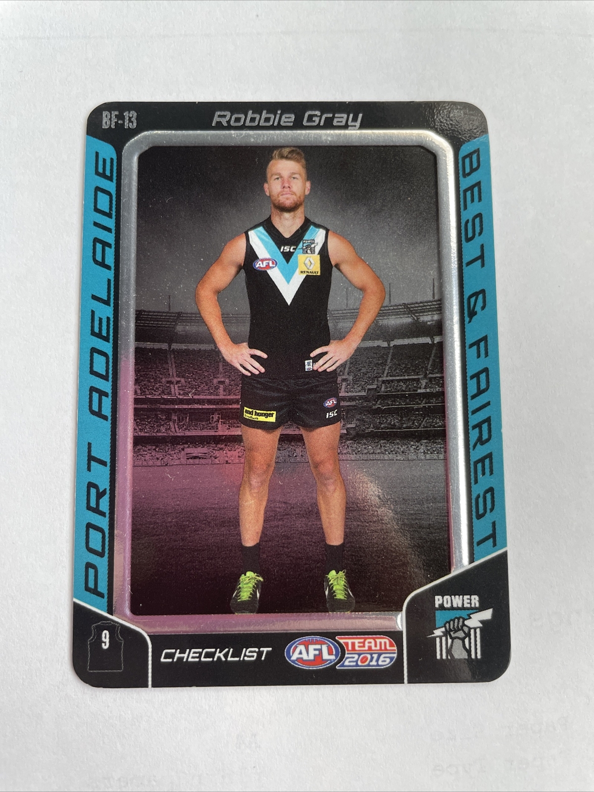 2016 AFL Teamcoach Best & Fairest Robbie Gray Port Adelaide #BF-13 ...