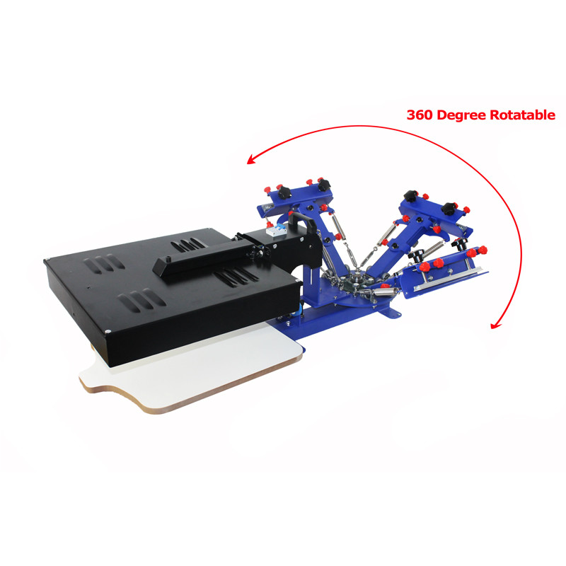 3 Color Screen Printing Press Kit Micro-adjust Printer& DIY Consumables ...