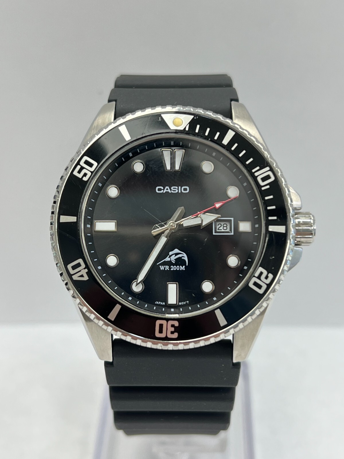 CASIO MDV106-1AV Mens 200M Black Resin Strap w Date Analog Sport Watch ...