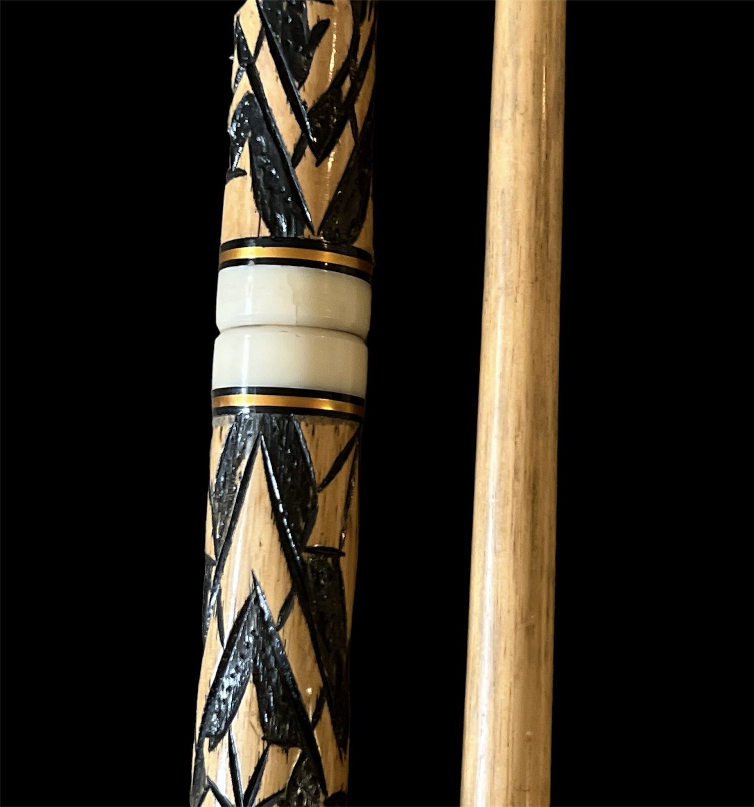 RARE Cue Billiard Vintage Pool Stick Hand Made Inlay Inlaid With Pearl ...