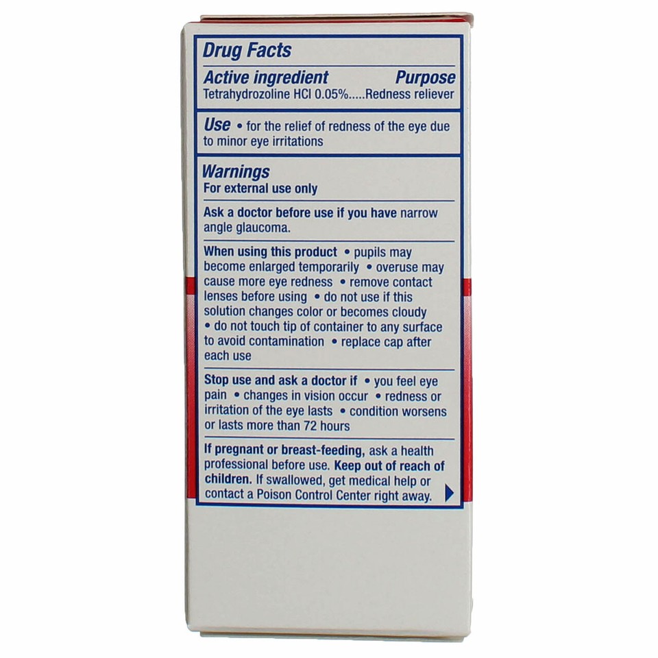 Visine Red Eye Redness Reliever Eye Drops, 0.5 fl oz 312547493802 | eBay