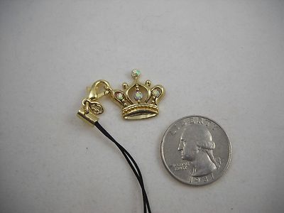 RARE Premier Designs Gold Crown Cell Phone Charm NWT Sweet! | eBay