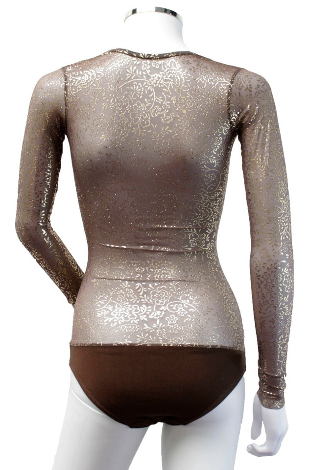 Sparkly Glitter Sequin Shiny Sheer BELLY STOCKING™ Mesh Dance Body with ...