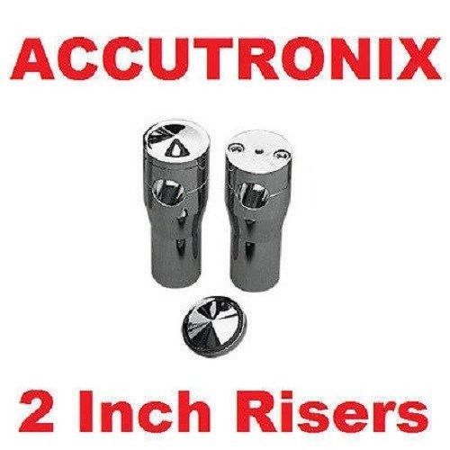 Accutronix 2 Inch Risers 1 Inch Handlebars 1/2"-13 Chrome Hidden ...