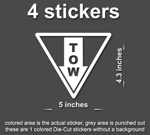 TOW Point Decal Sticker racing safety Truck Off Road 4x4 Jee car window ...