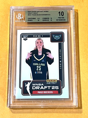 2025 PANINI INSTANT WNBA DRAFT NIGHT #DN1 PAIGE BUECKERS BGS 10 ...