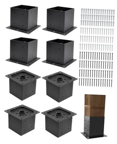 6x6 Raised Post Base for Concrete Deck Brackets (5.5x5.5in Actual Size ...