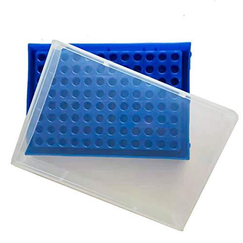 Pcr Tube Rack For 0.2ml Microtubes 8 X 12 Array Pack Of 5blue/light ...