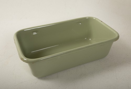 Green Enamel Bread Pan (F2L) Vintage Loaf (JSF6) Porcelain Cookware ...