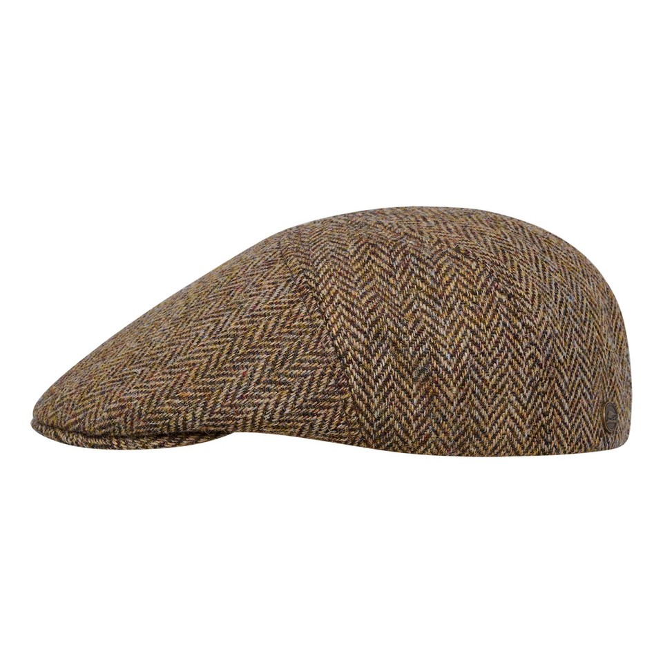 Sterkowski IVY FIVE Harris Tweed Winter Flat Cap Applejack Newsboy ...