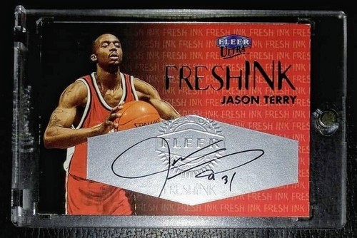JASON TERRY Hawks/Mavs 1999-00 Fleer Ultra "Fresh Ink" AUTO AUTOGRAPH ...