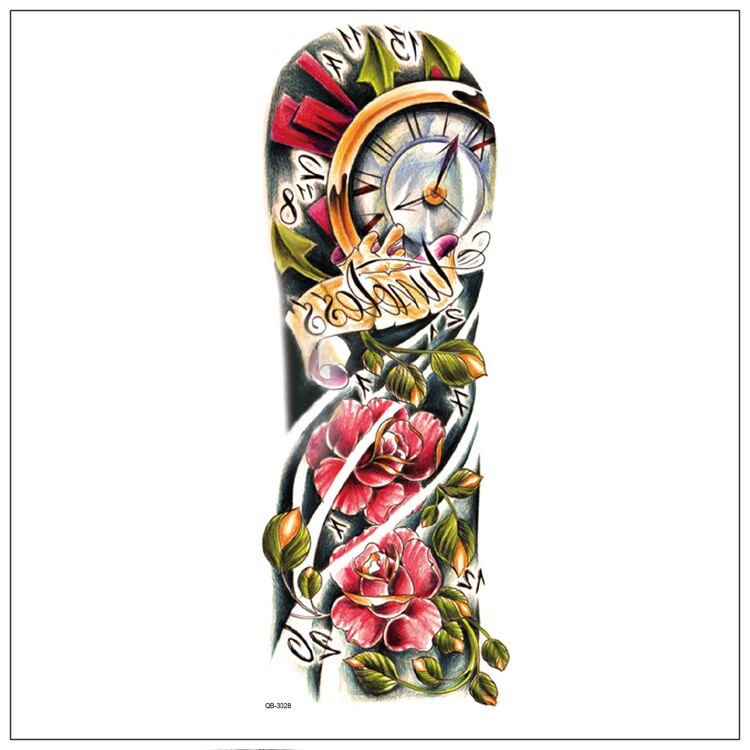 5Pcs Large Temporary Body Art Arm Tattoo Sticker Sleeve Man Women ...