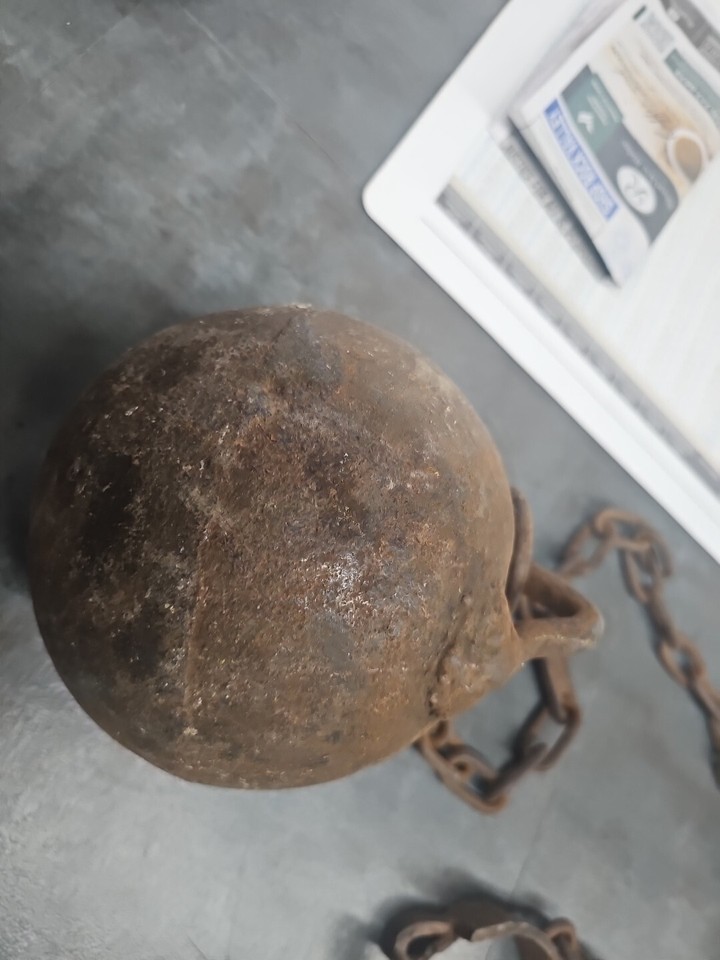 Antique Ball And Chain Heavy Prison History | eBay