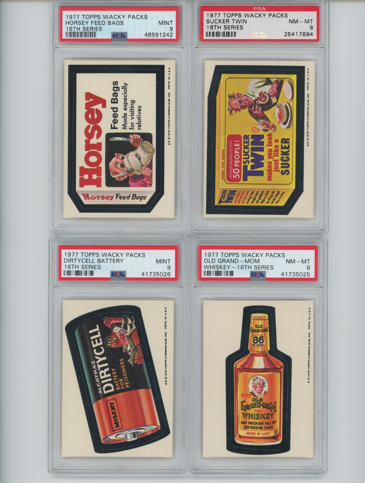 BID NOW! PSA 8+ 1977 WACKY PACKS SERIES 16 FULL SET | eBay