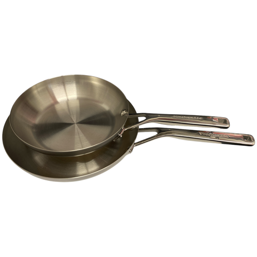 KitchenAid 3 Ply Base Stainless Steel Cookware Induction Fry Pans Set ...