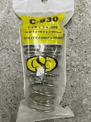 Century Spring C-830 Compression Spring 1-1/8 x 3 x .105 – Galvanized ...
