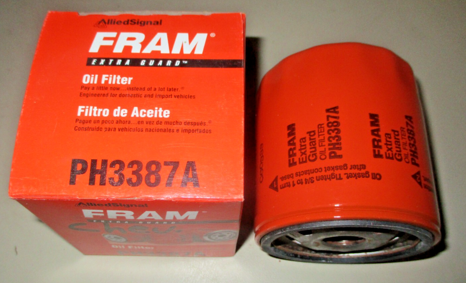 FRAM EXTRA GUARD PH3387A ENGINE OIL FILTER NEW OLD STOCK LOT OF 3 NOS ...