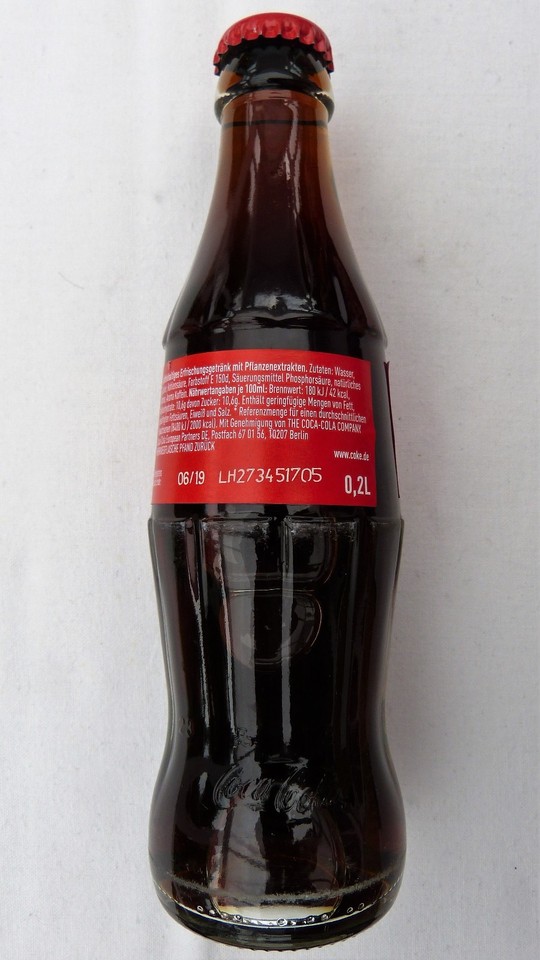 GERMAN GERMANY BERLIN COCA-COLA COKE GLASS BOTTLE 200ML - FULL | eBay