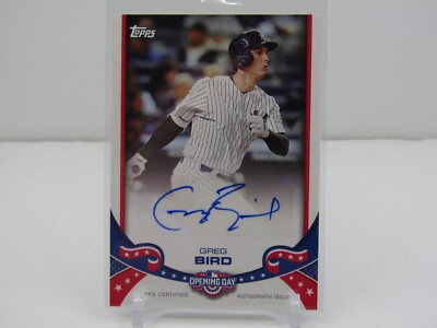 GREG BIRD 2017 TOPPS OPENING DAY AUTOGRAPH AUTO! NEW YORK YANKEES! | eBay
