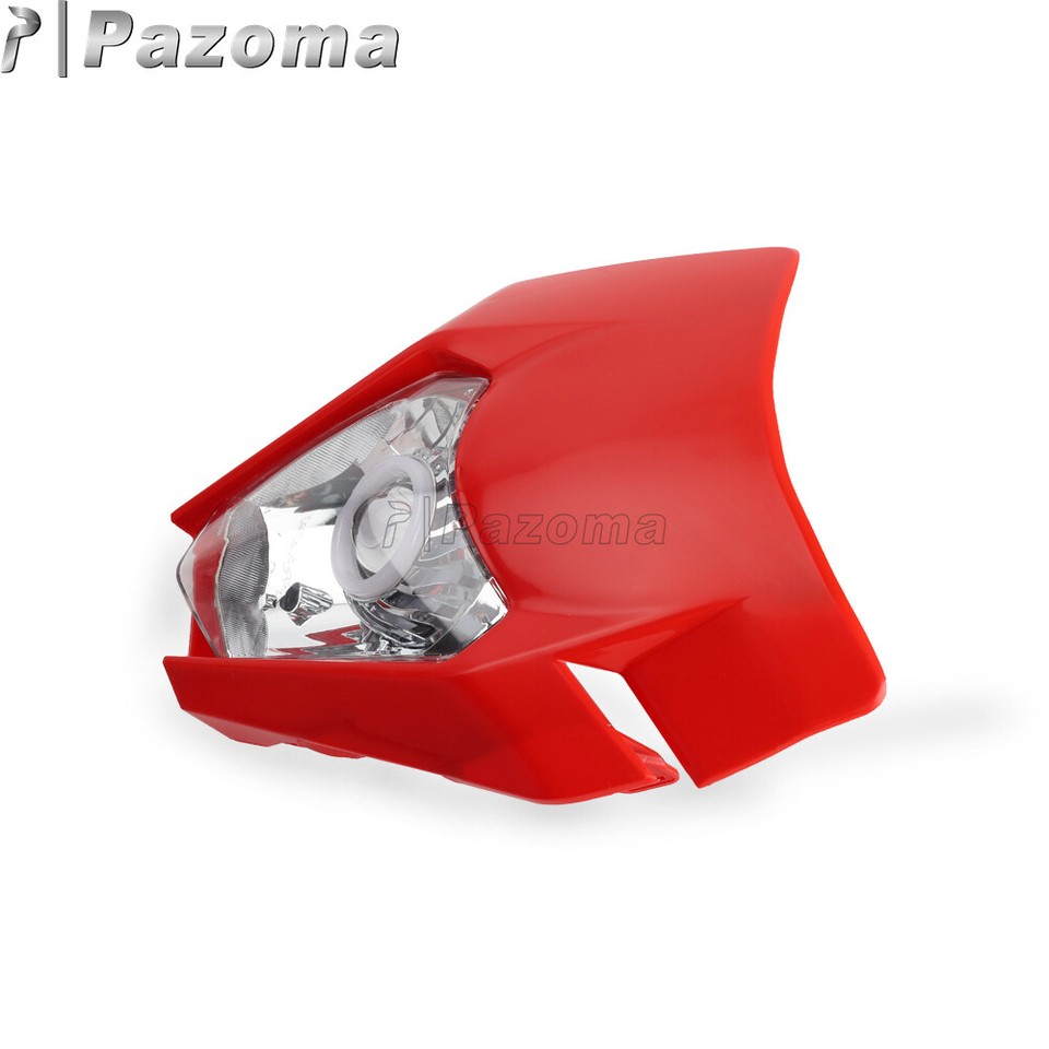 For Honda CRF250F CRF450R/X CRF250R 300EX Enduro LED Headlight Fairing ...