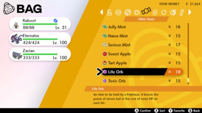 Pokemon Sword & Shield Life Orb 45496596972| eBay