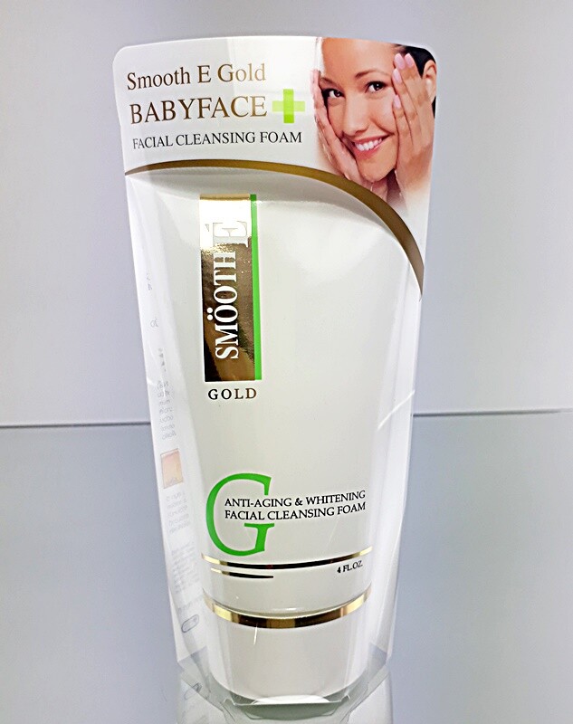 Smooth E Gold Babyface Facial Cleansing Foam AntiAging White Remove ...