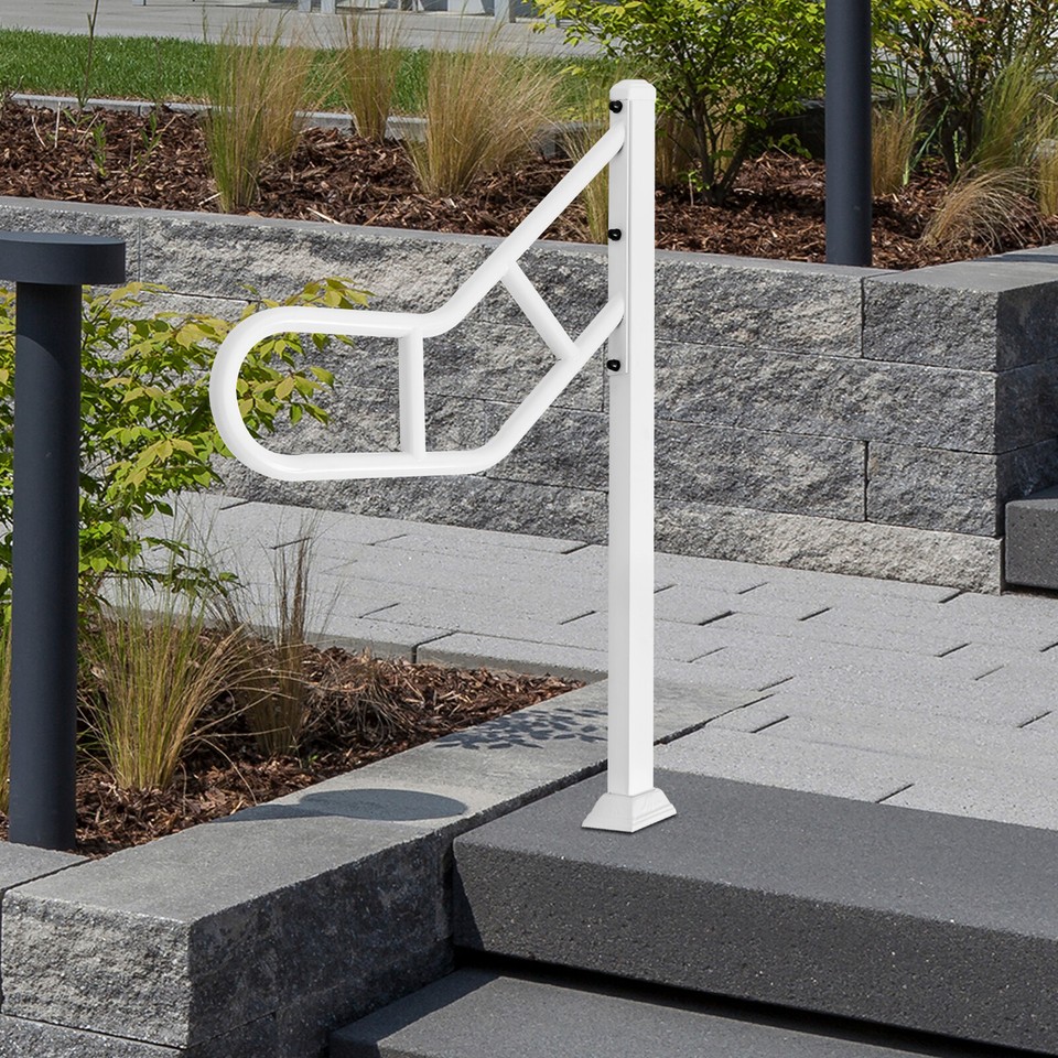 36in U-Shaped Stair Grab Rails Outdoor Stair Railing for Steps Floor ...