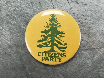 Vintage Citizens Party Political Campaign Pin Yellow Green | eBay