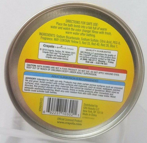 Crayola Bath Bombs 8 Ct. Grape Jam/Laser Lemon/Cotton Candy/Bubble Gum ...