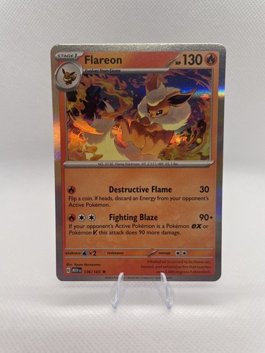 Pokémon Flareon - 136/165 - Holo Rare NM | eBay
