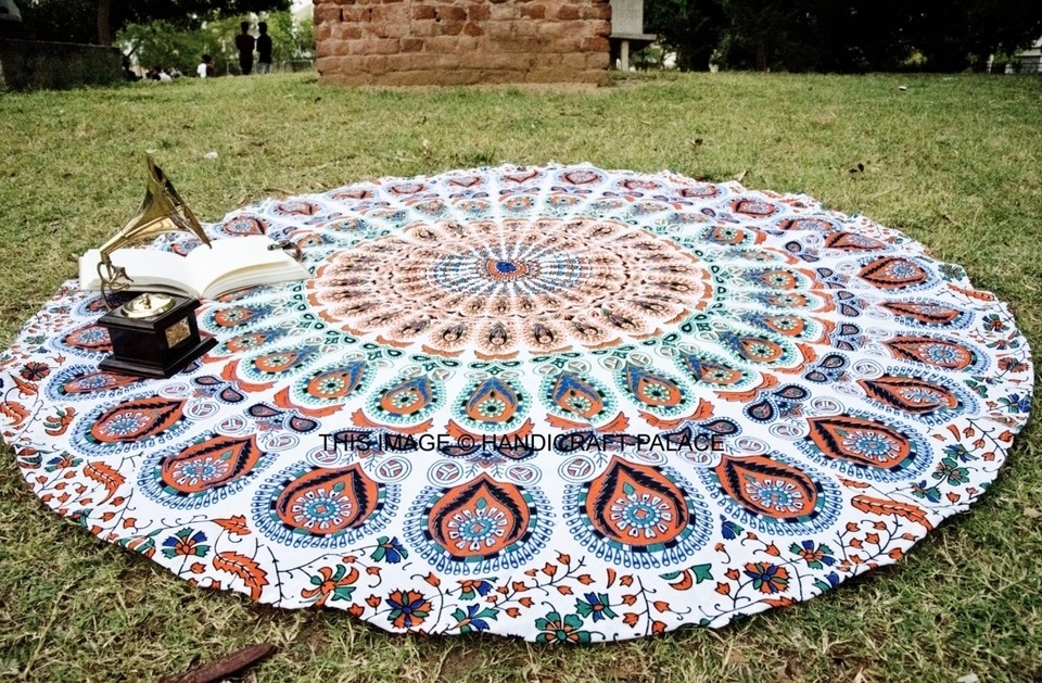 Round Mandala Indian Bohemian mandala Tapestry Beach Picnic Throw ...