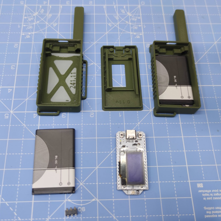 Rugged Case for HELTEC ESP32 LoRa (V3) with Nokia BL-5C LiPO Battery ...