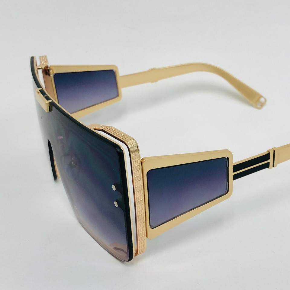 Men Women Sunglasses Designer Single Lens Oversized Large Shades Square ...