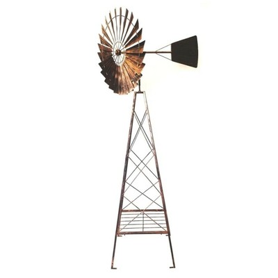 180cm FARM CLASSIC BRONZE WINDMILL GARDEN ART WIND SPINNER - PEGS ...