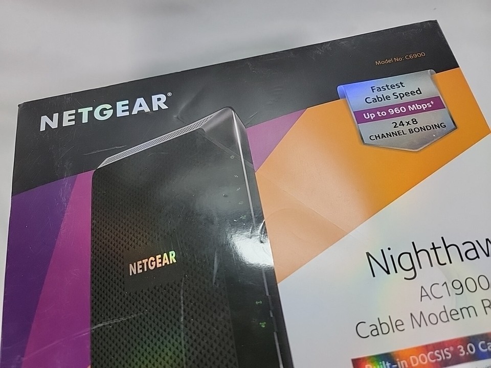 NETGEAR Nighthawk Dual Band AC1900 Cable Modem Router - Black (AC1900 ...