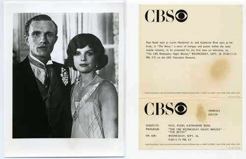 CBS Press Photo 7X9 Paul Rudd Katharine Ross the betsy | eBay