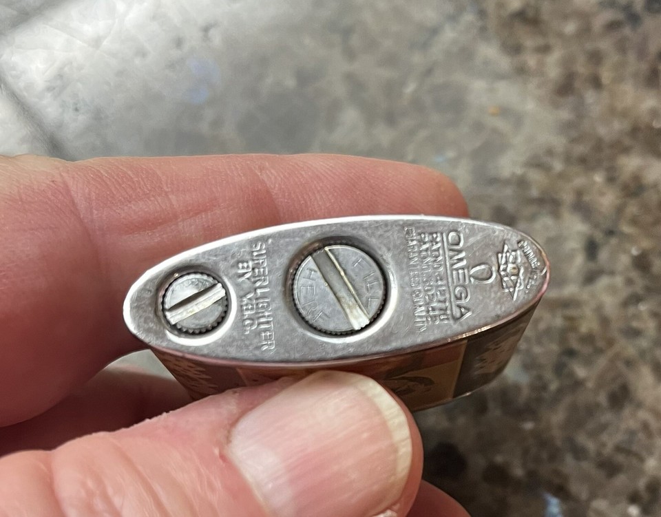 Vintage Omega Pinup Cigarette Lighter~Rare Colorful Sexy Risqué Nude ...