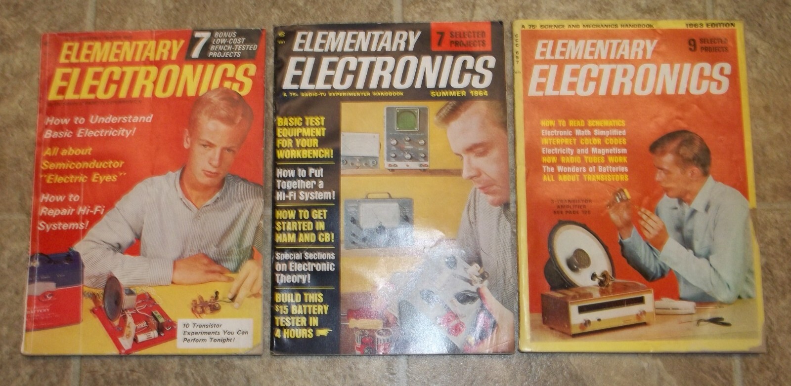 Elementary electronics (3) vintage issue lot | eBay