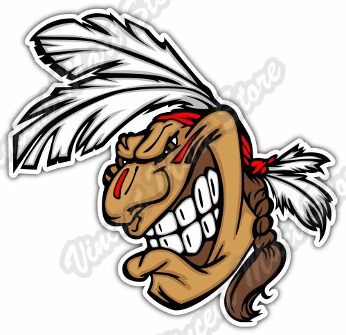Indian Chief Head Apache Cherokee Seminole Car Bumper Vinyl Sticker ...