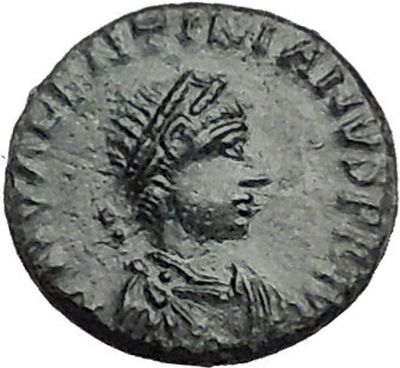 Valentinian II 388AD Ancient Roman Coin Victory Chi-Rho Christ monogram ...