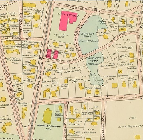 1907 QUINCY, NORFOLK COUNTY, MASSACHUSETTS, MERRY MOUNT PARK COPY PLAT ...