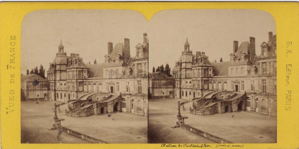 Château De Fontainebleau France Photo Stereo BK Paris Vintage Albumine ...