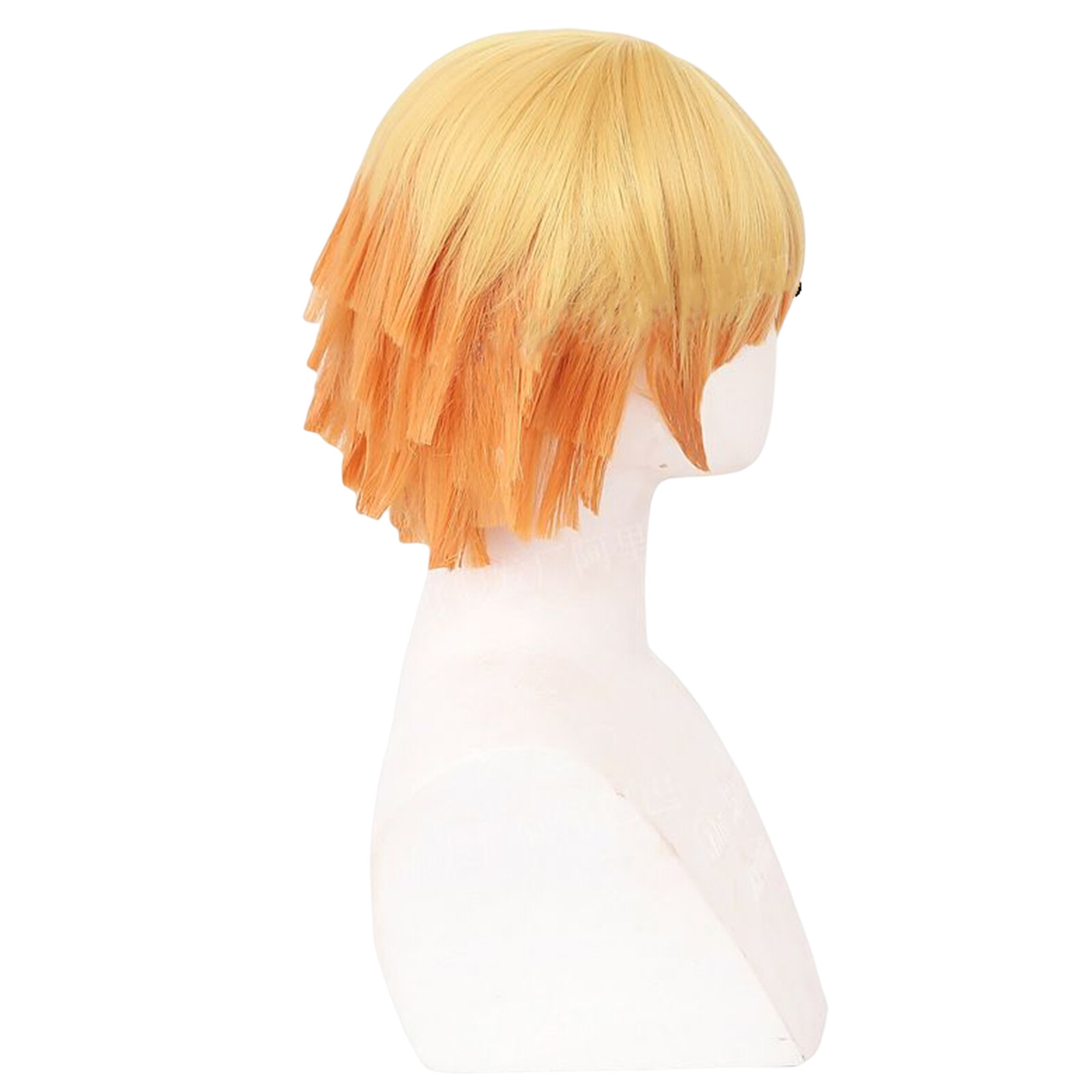 Demon Slayer wigs Agatsuma Zenitsu cosplay wig short hair styling Scalp ...