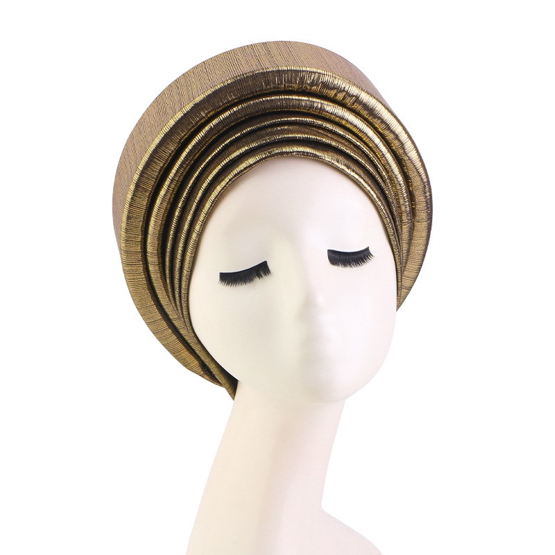 Womens Multi Layer Head Wrap Turban Cap Ethnic Fashion Headscarf Hat ...