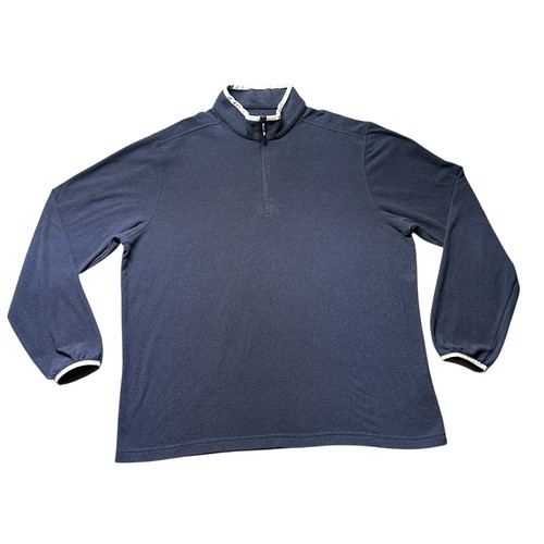 Pebble Beach Performance Mens 1/4 Zip Pullover Sweater XL Blue ...